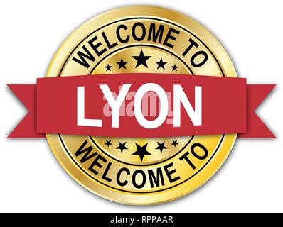 Emblem of Lyon. City of France. Vector illustration Stock Vector Image ...