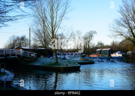 Paper MIll Lock on the river Chelmer at little Baddow, Near Chelmsford ...
