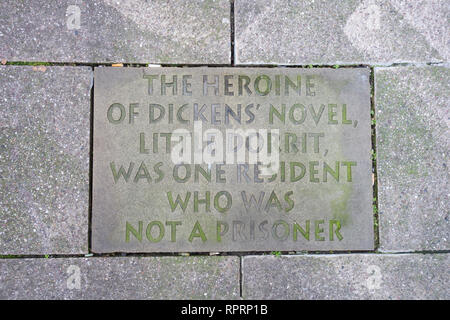 Charles Dickens' heroine, Little Dorrit, commemorated on a paving stone ...