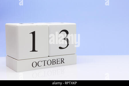 September 13st. Day 13 of month, daily calendar on white table with ...