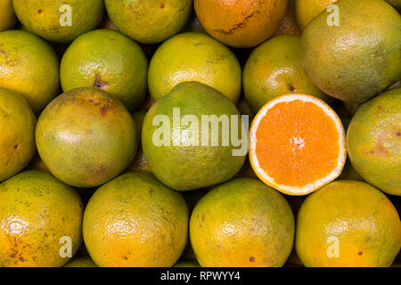 Fresh Ripe Sweet Juicy Oranges Fruit Isolated Against A White ...