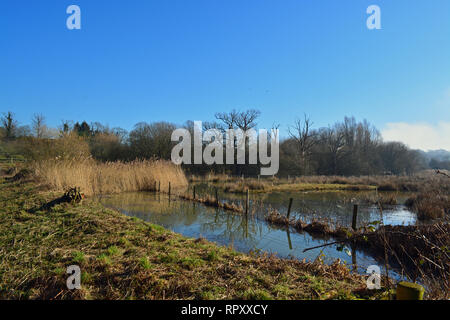 Bough Beech Reservoir water management Stock Photo - Alamy
