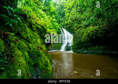 Wigmore's waterfall also known as Papau waterfall on Rarotonga in the ...