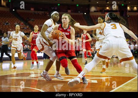 Austin, TX, USA. 23rd Feb, 2019. Texas Longhorns Jada Underwood #12 in ...
