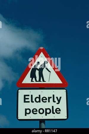 Elderly Crossing sign. Photo by Dennis Brack Stock Photo - Alamy
