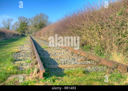 Section of Rail track of the Swannington Incline in the Leicestershire ...