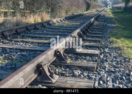 Section of Rail track of the Swannington Incline in the Leicestershire ...