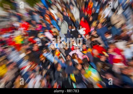 People public crowd blur implosion style Stock Photo - Alamy