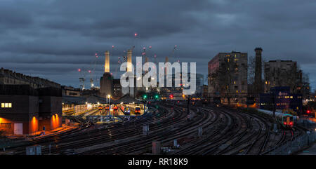 View of the railway at Grosvenor Road Depot, Ebury Bridge, London ...