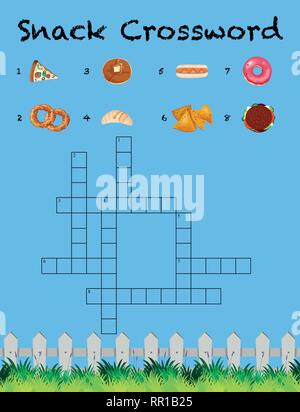 A snack crossword template illustration Stock Vector Image & Art - Alamy