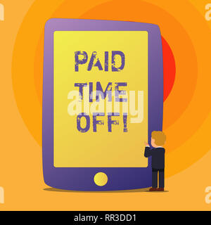 Conceptual hand writing showing Pto Paid Time Off. Business photo ...