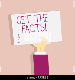 Text sign showing Facts. Conceptual photo information used as evidence ...