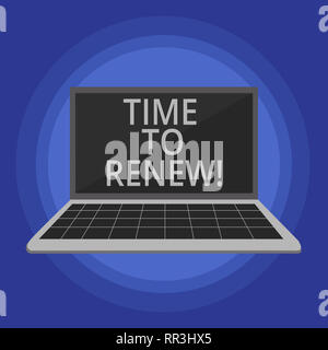 Text sign showing Time To Renew. Concept meaning Continue the insurance ...