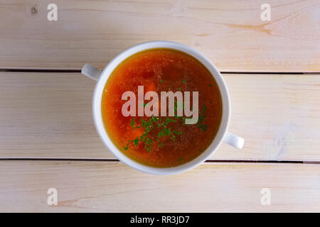 Homemade beef bone broth, rich on collagen, amino acids and proteins ...