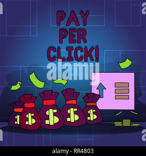 Handwriting text Pay Per Click, Word for Internet Advertising Model ...