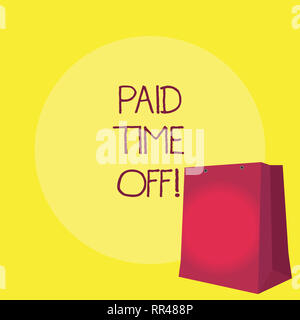 Conceptual hand writing showing Pto Paid Time Off. Business photo ...