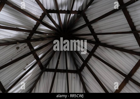 structure of ceiling roof in pentagon shape Stock Photo - Alamy