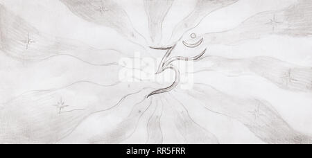drawing of om sign, sacred symbol Stock Photo - Alamy