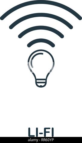 Concept of li-fi wireless internet technology, shining led lamp, ones ...