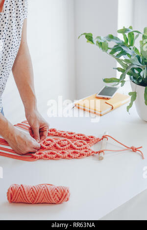 Wall decoration made with wood and net near ocean Stock Photo - Alamy