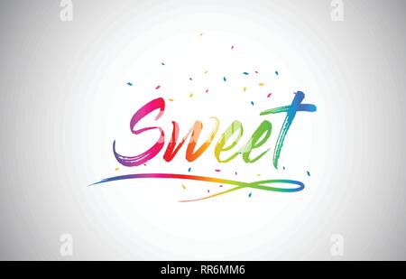 Sweet Handwritten Word Font with Vibrant Violet Purple Stars and ...