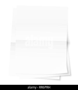 Three blank sheets of paper sheet. Vector illustration Stock Vector ...