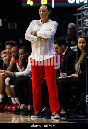 Arizona Wildcats head coach Adia Barnes makes opening statement during ...