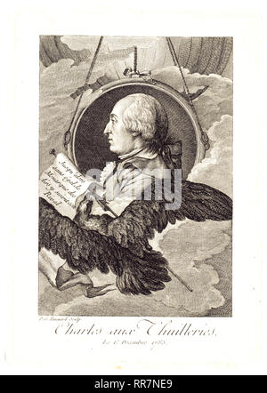 JACQUES CHARLES ballon flight 1783 - see Description below for details ...