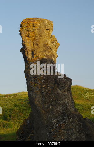 The Rock and Spindle at Sunset. Volcanic Neck of Tuff and Basalt ...