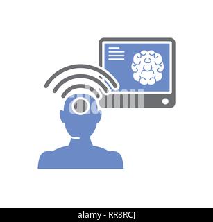 Telepathy icon on white background for graphic and web design, Modern ...