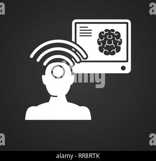 Telepathy icon on white background for graphic and web design, Modern ...