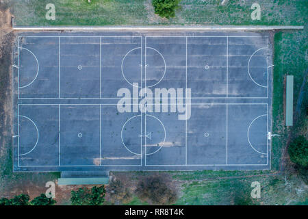 Aerial view of netball and sports courts Stock Photo - Alamy