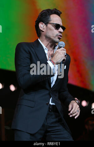 Marc Anthony performs in concert at the American Airlines Arena in ...