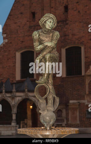 Medieval student statue, Krakow, Poland Stock Photo - Alamy