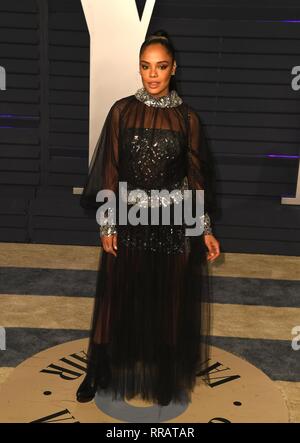 Tessa Thompson attending the Vanity Fair Oscar Party held at the Wallis ...