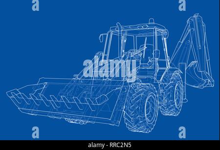 Sketch of Loading Shovel with Back Actor Stock Vector Image & Art - Alamy