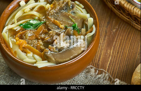 Lapsha gribnaya - mushroom noodles, Russian 19th century classic ...