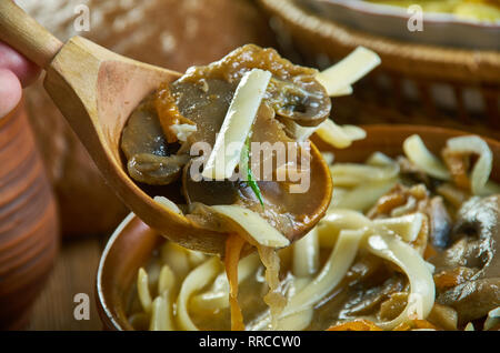 Lapsha gribnaya - mushroom noodles, Russian 19th century classic ...