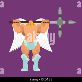 Angel Strong. Powerful archangel. Power of god. Vector Stock Vector ...