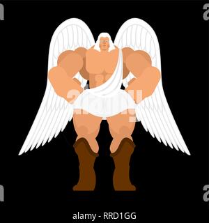 Angel Strong. Powerful archangel. Power of god. Vector Stock Vector ...