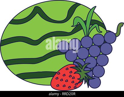 delicious fruits set cartoons Stock Vector Image & Art - Alamy