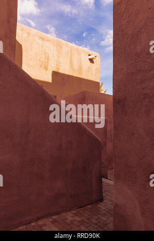 Staircase in the Adobe Building in Santa Fe New Mexico "For Editorial ...
