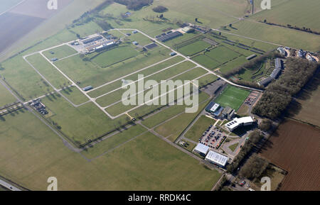 aerial view of the Lincolnshire Showground at Scampton near Lincoln ...