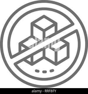 No Sweet Food, An Illustration of Forbidden or Prohibition Sign on ...