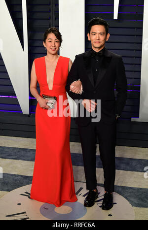 John Cho arrives at the Vanity Fair Oscar Party on Sunday, March 12 ...