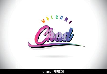 Welcome To Chad Word Text Creative Font Design Illustration. Welcome ...