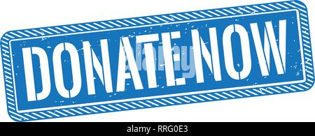 square grunge blue donate stamp Stock Vector Image & Art - Alamy