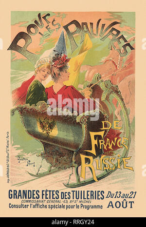 Two Ladies in a Sleigh Poster Stock Photo - Alamy