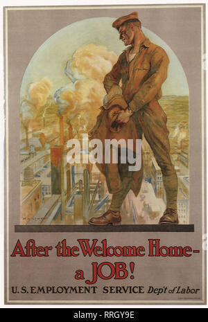 After the Welcome Home - a Job! Stock Photo - Alamy
