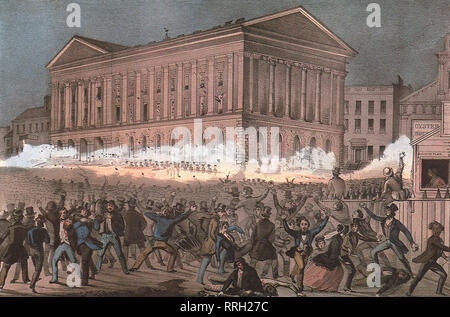 NEW YORK: ASTOR PLACE RIOT. /nRiot in front of the Italian Opera House ...